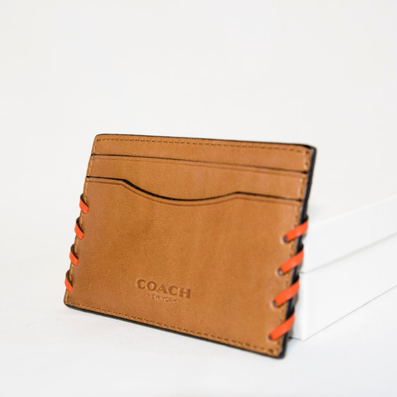 Coach | Bags | Brand New Coach Red Stitching Card Case | Poshmark